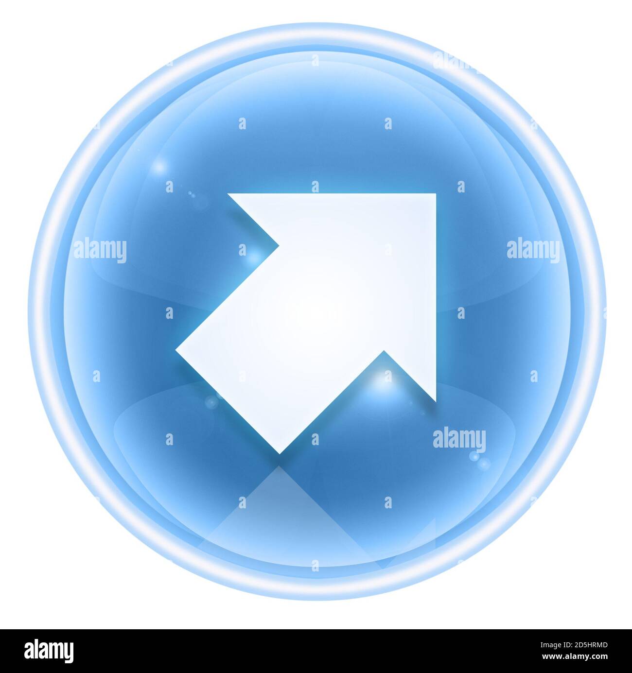 Arrow icon ice, isolated on white background Stock Photo - Alamy
