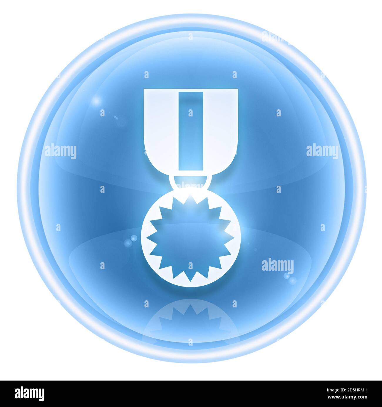 medal icon ice, isolated on white background Stock Photo - Alamy