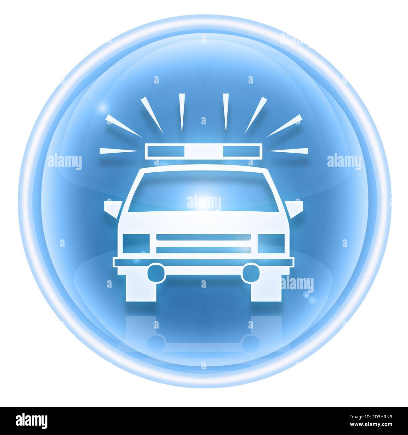 police icon ice, isolated on white background Stock Photo - Alamy