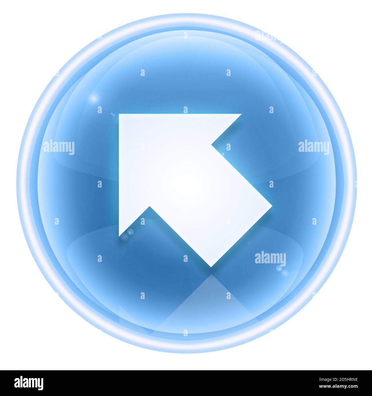 Arrow icon ice, isolated on white background Stock Photo - Alamy