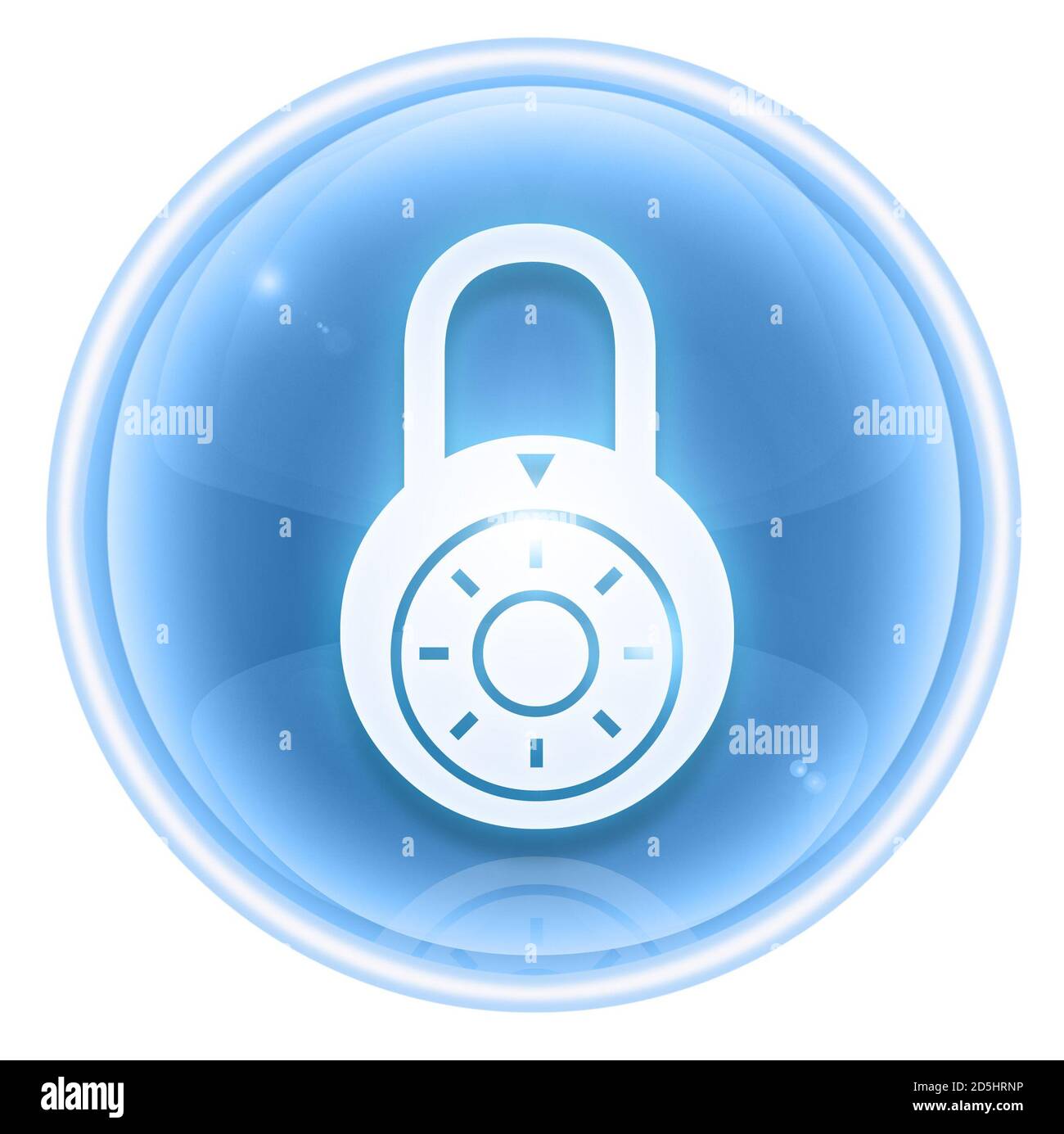 Lock off, icon ice, isolated on white background Stock Photo - Alamy