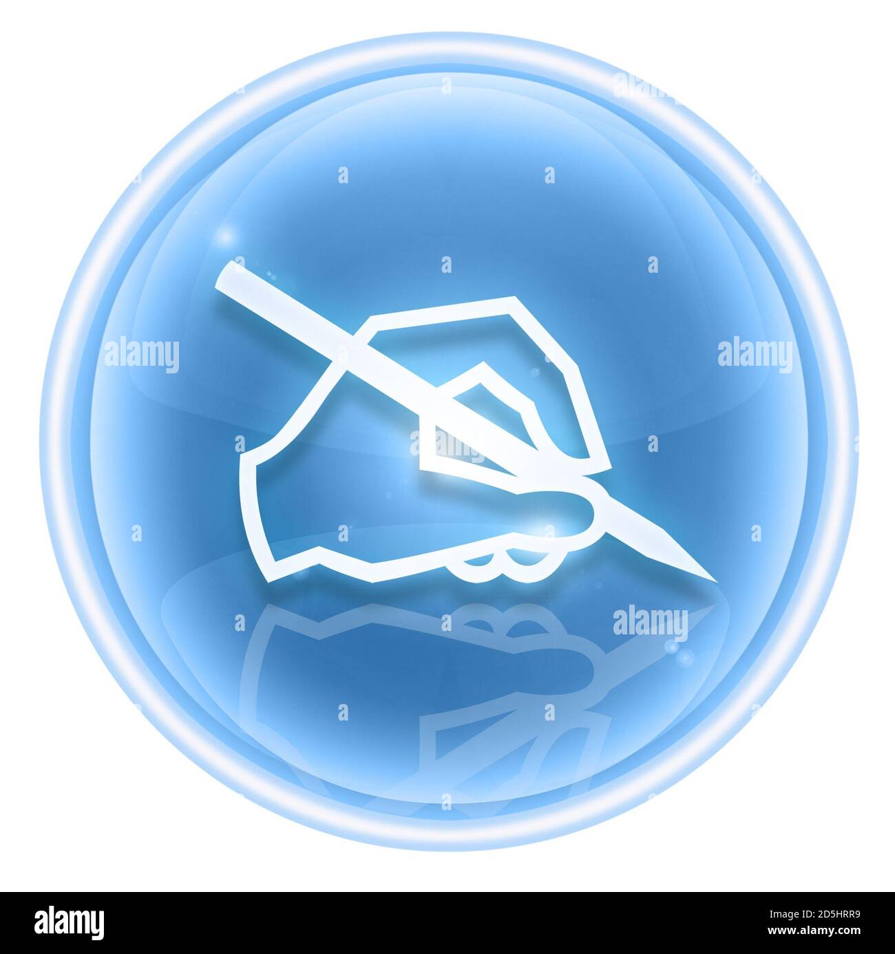 email icon ice, isolated on white background Stock Photo - Alamy