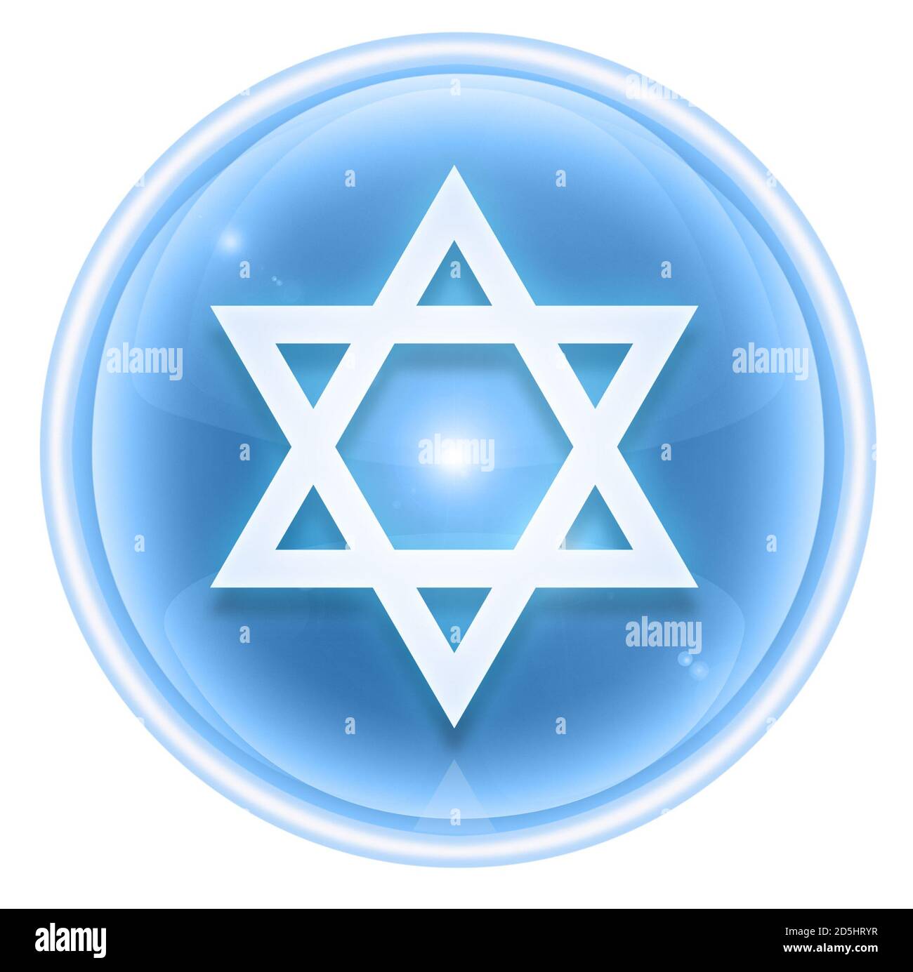 David star icon ice, isolated on white background Stock Photo - Alamy