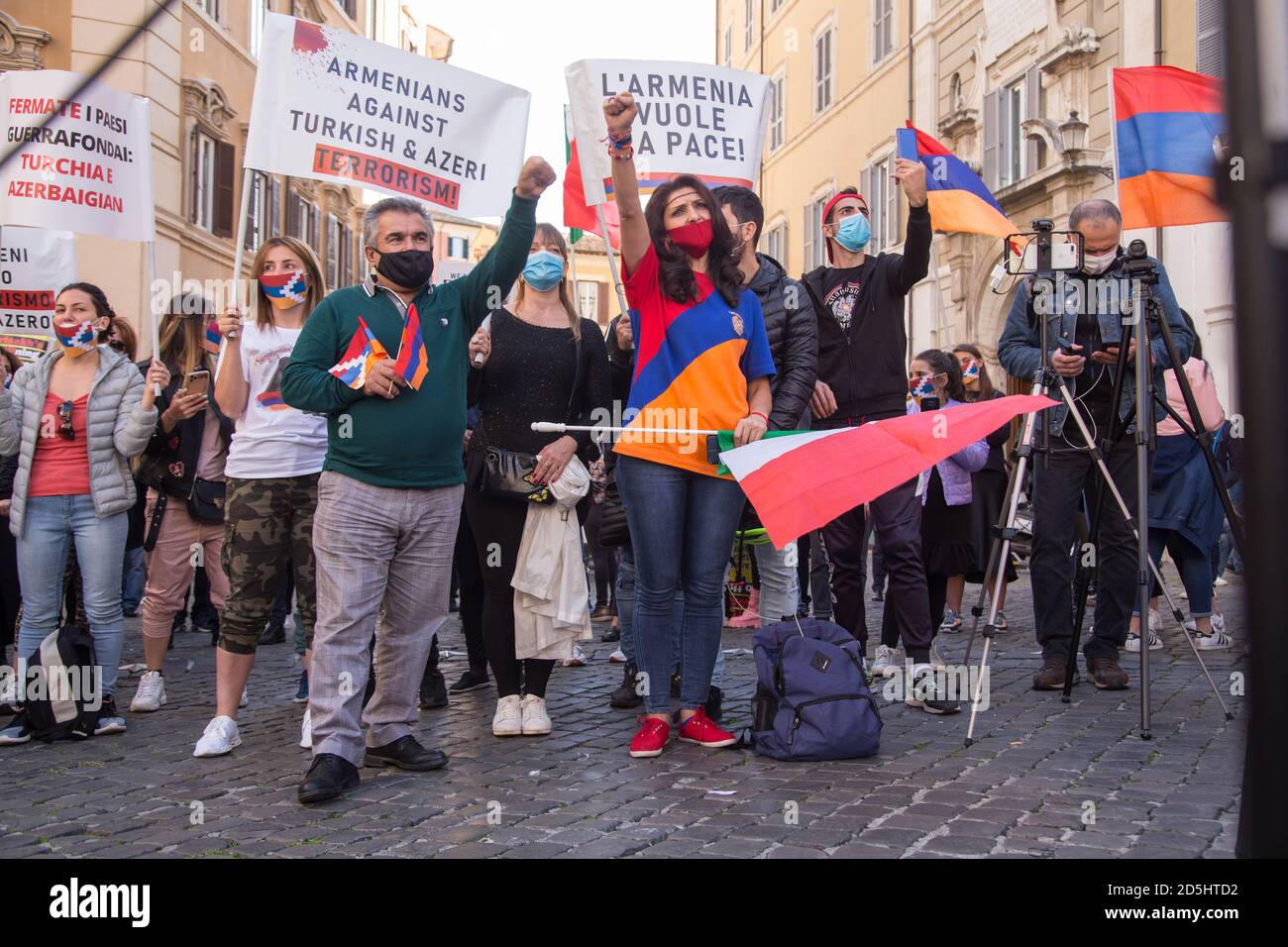 Rome, Italy. 13th Oct, 2020. Armenian community organized a ...