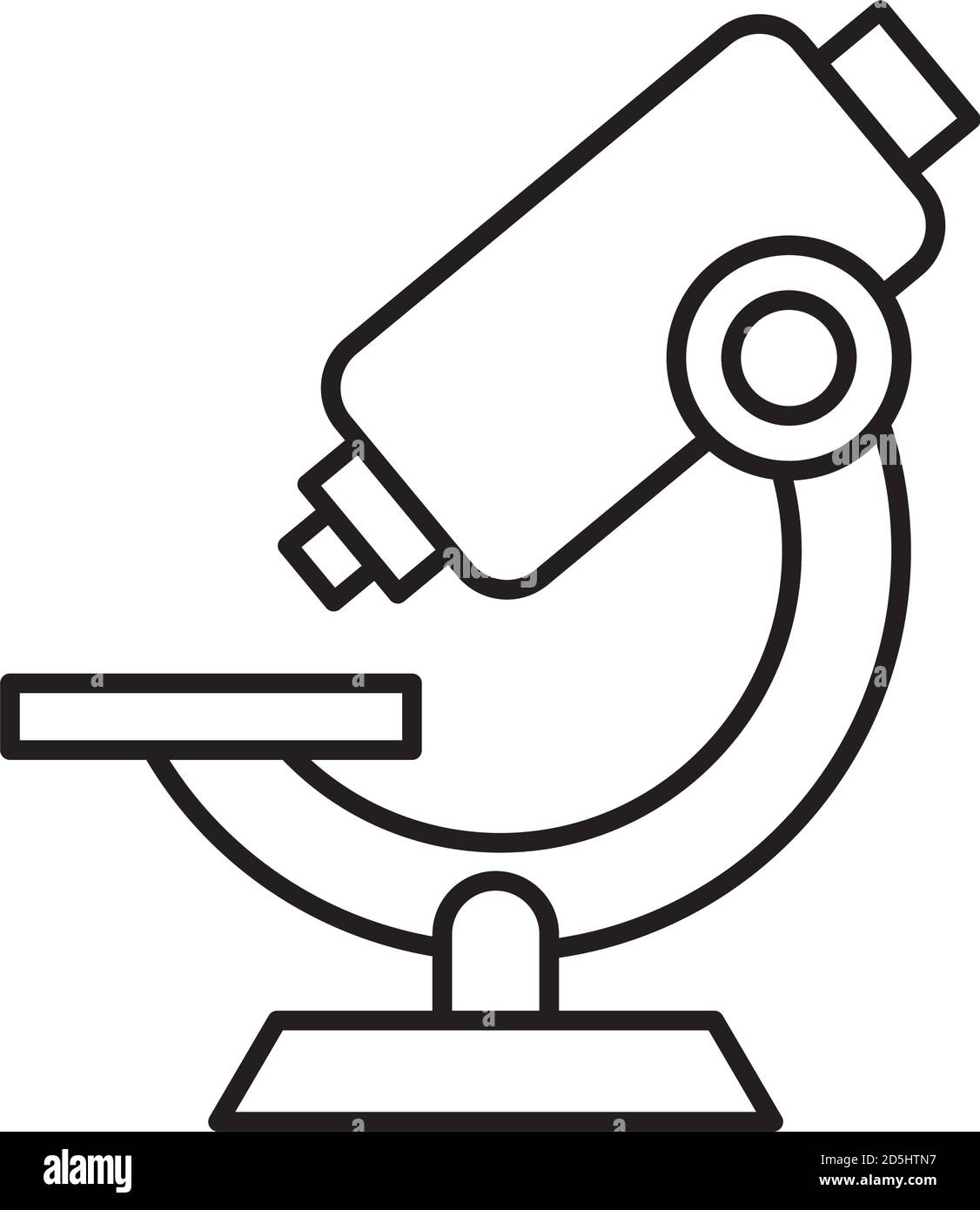 Chemistry microscope line style icon vector design Stock Vector Image ...