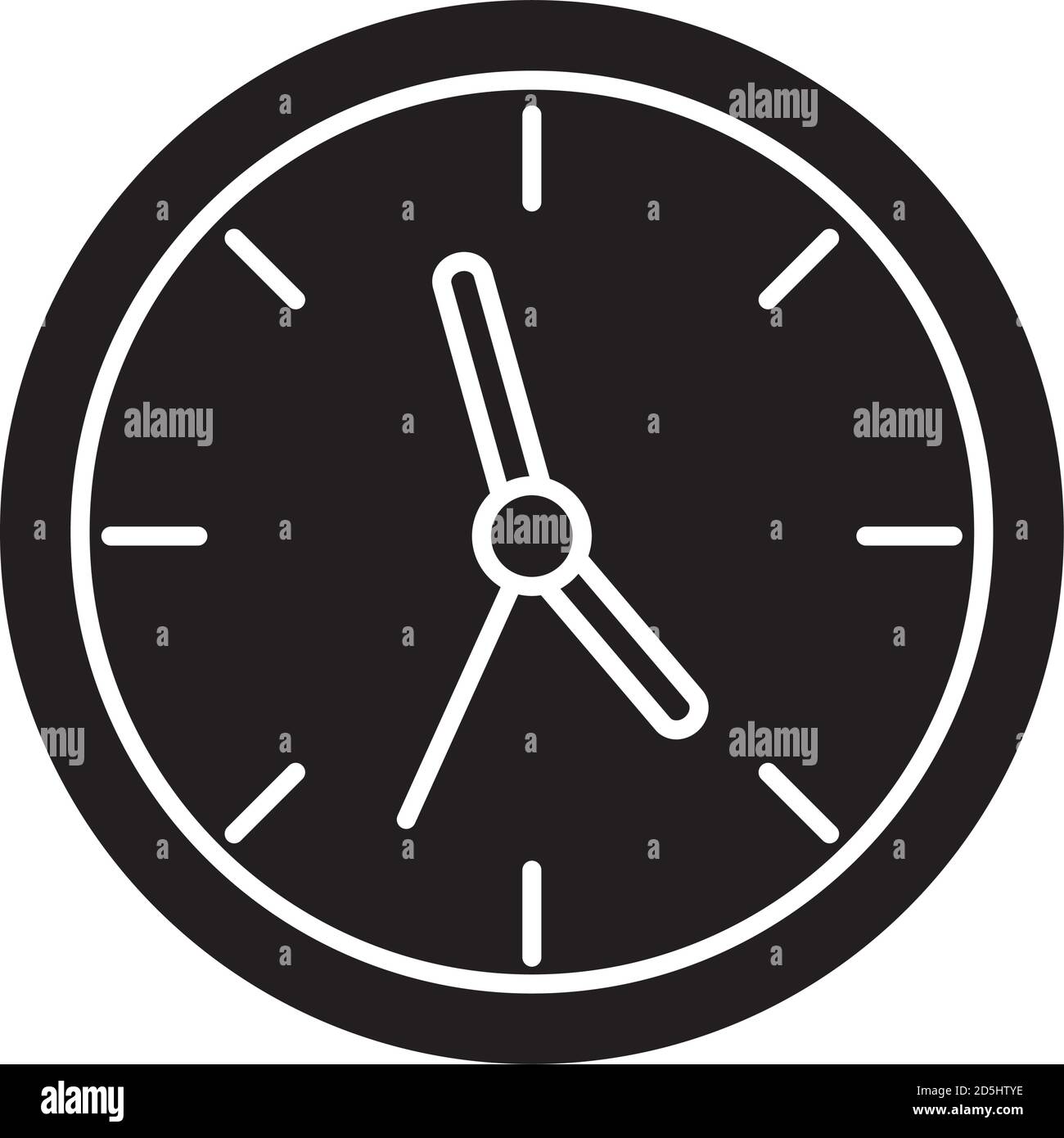 clock silhouette style icon vector design Stock Vector Image & Art - Alamy