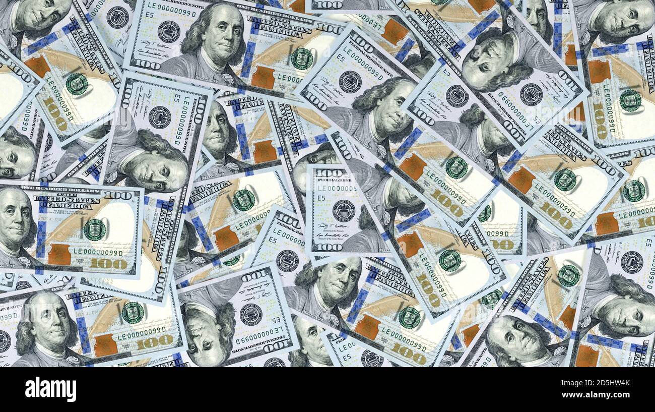 dollars background with high resolution 4K 8K - A pile of one hundred ...