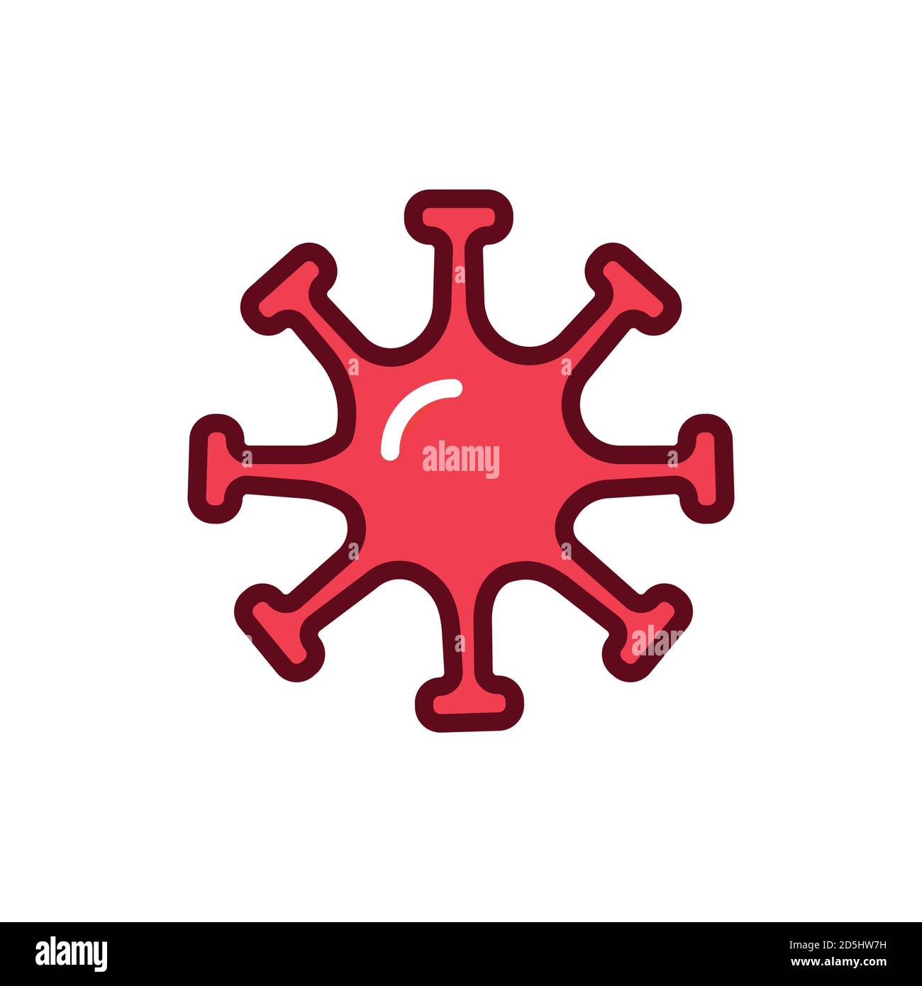 Microorganism color line icon. Vector illustration. Outline pictogram ...