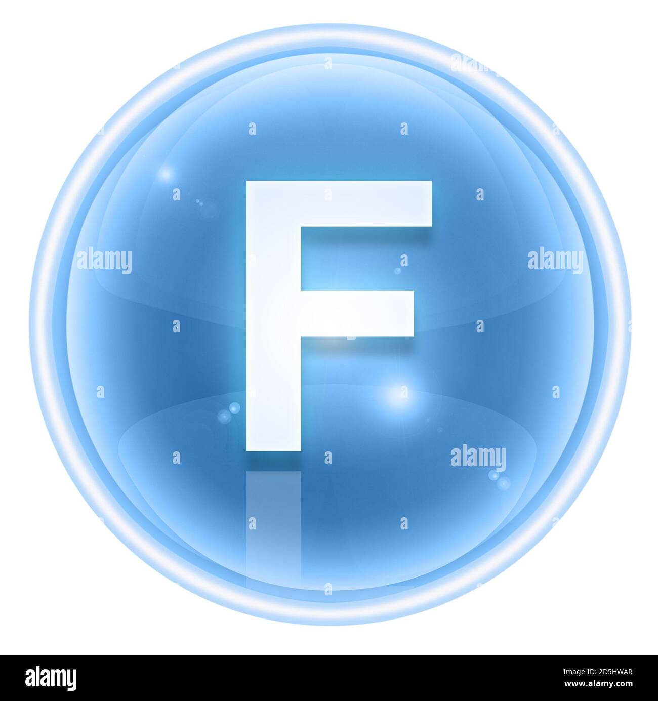Ice font icon. Letter F, isolated on white background Stock Photo - Alamy