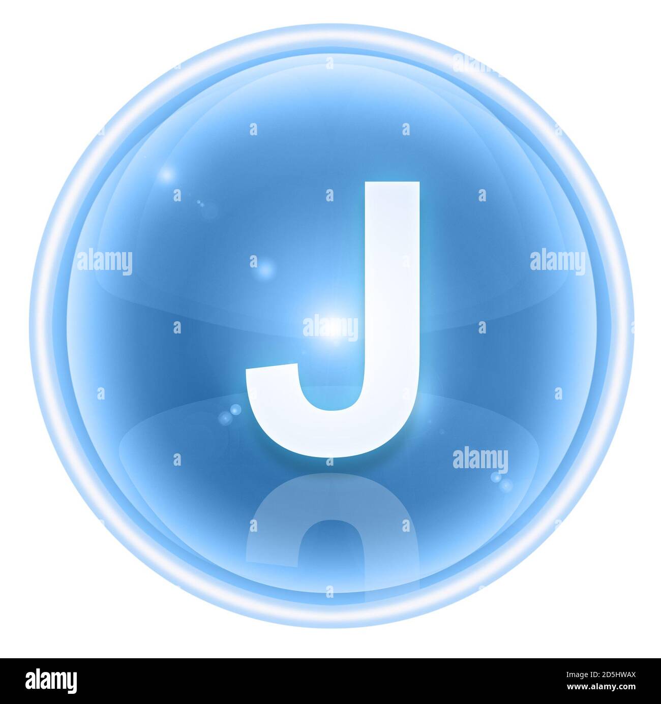 Ice font icon. Letter J, isolated on white background Stock Photo - Alamy