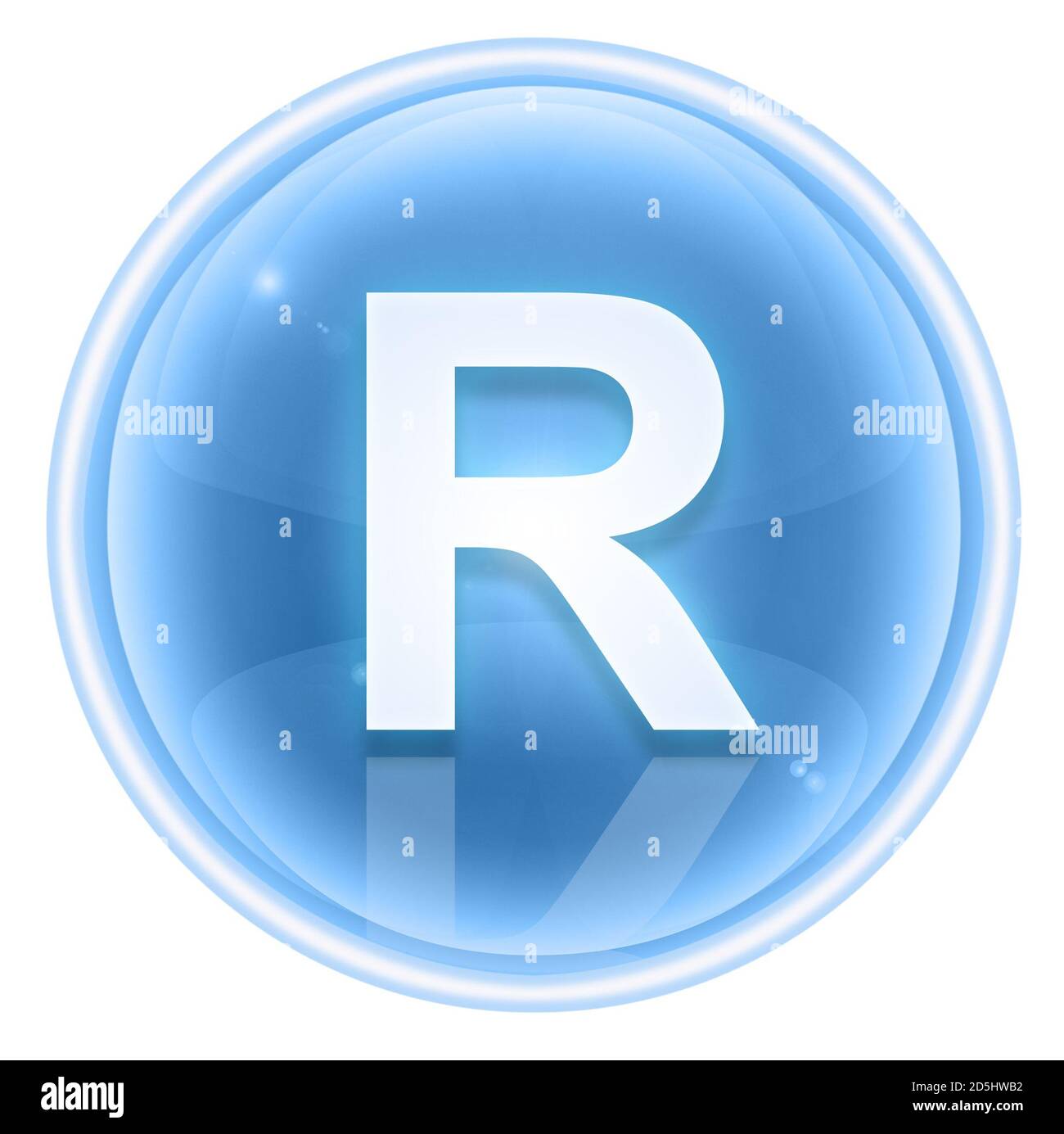 Ice font icon. Letter R, isolated on white background Stock Photo - Alamy