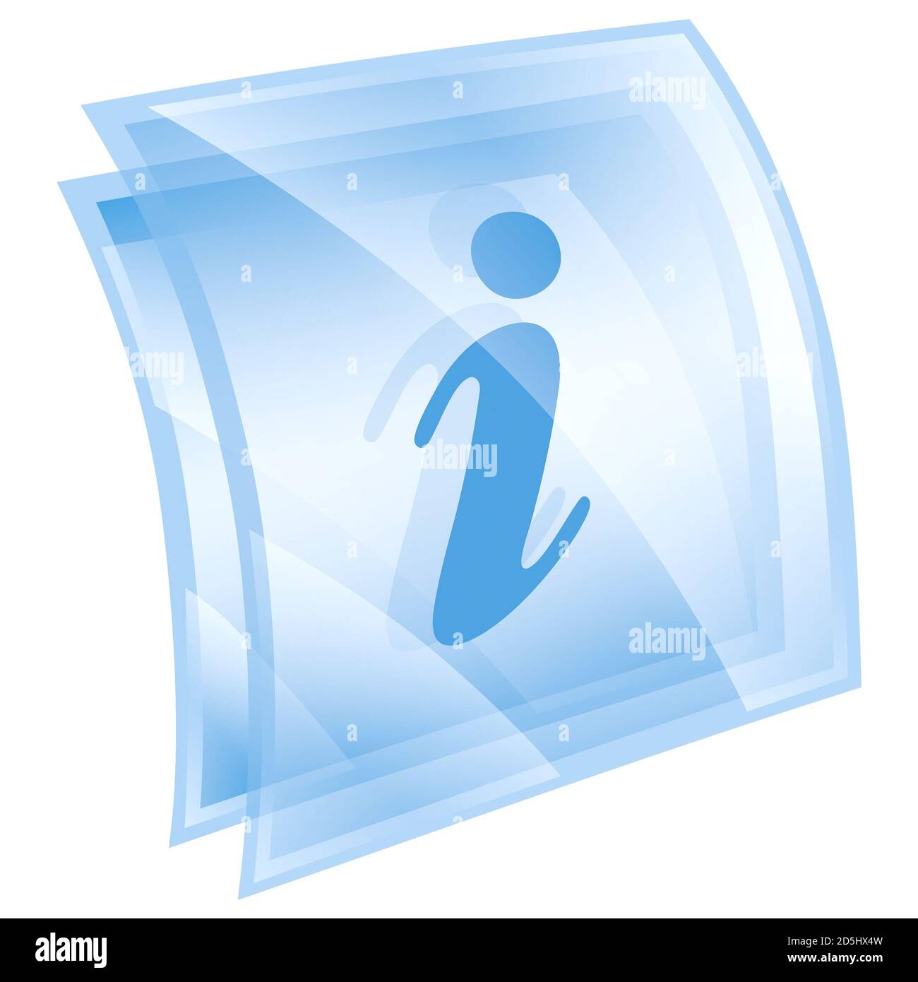 information icon blue square, isolated on white background Stock Photo ...