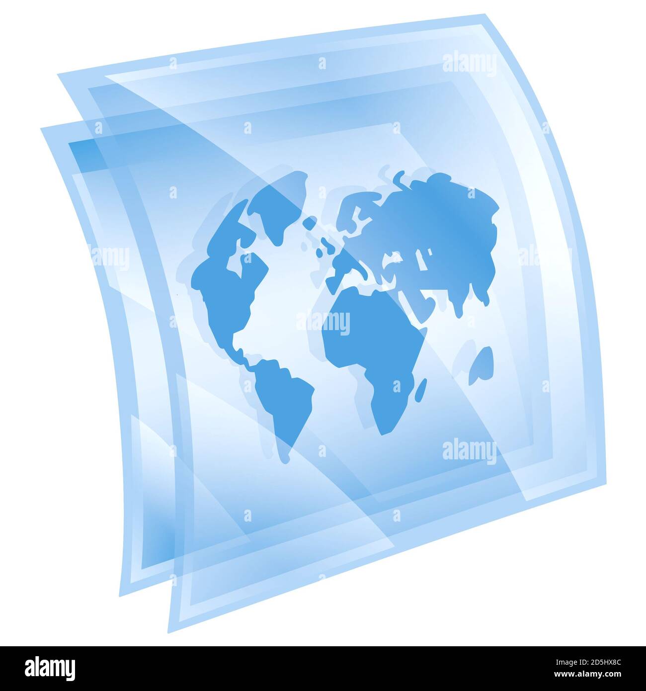 world icon blue, isolated on white background Stock Photo - Alamy