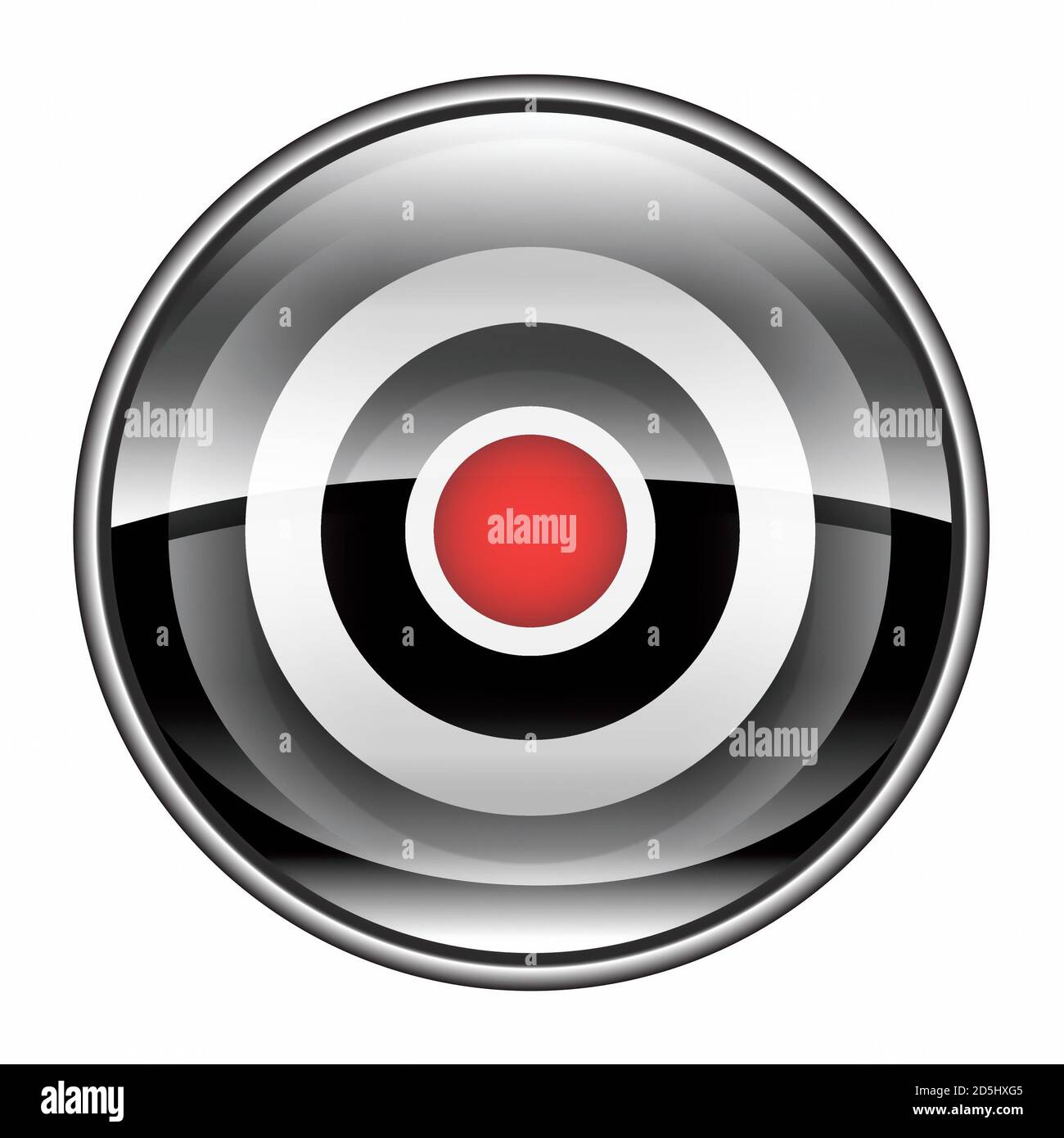 Record icon black, isolated on white background Stock Photo - Alamy