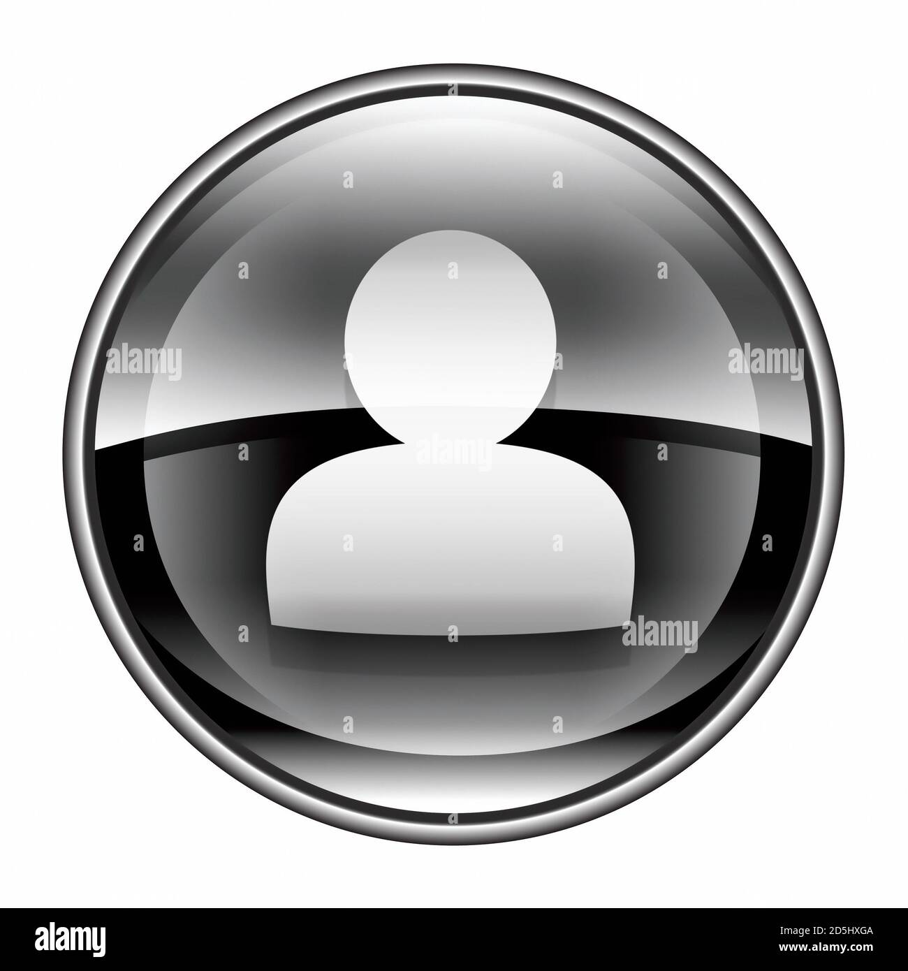 User icon black, isolated on white background Stock Photo - Alamy