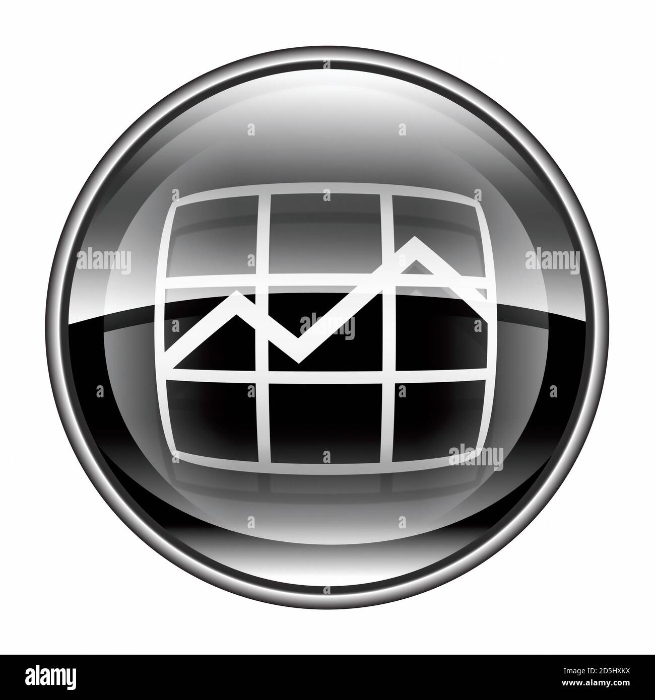 graph icon black, isolated on white background Stock Photo - Alamy