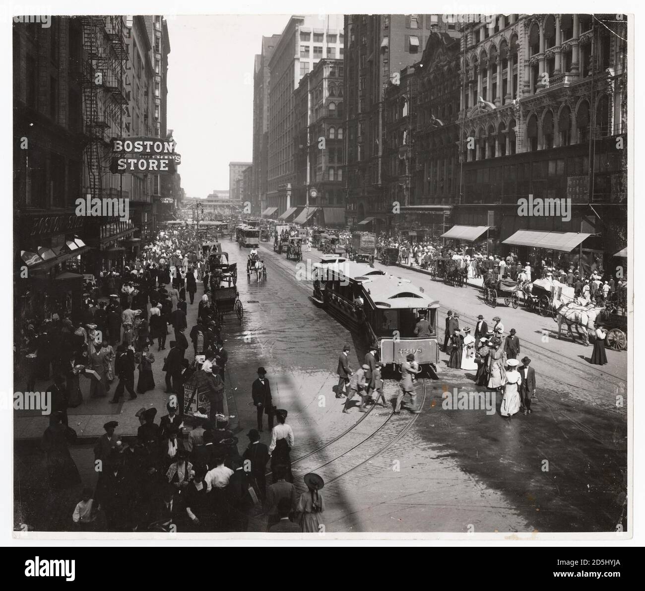 View of State Street, looking north from Madison Street, Chicago ...