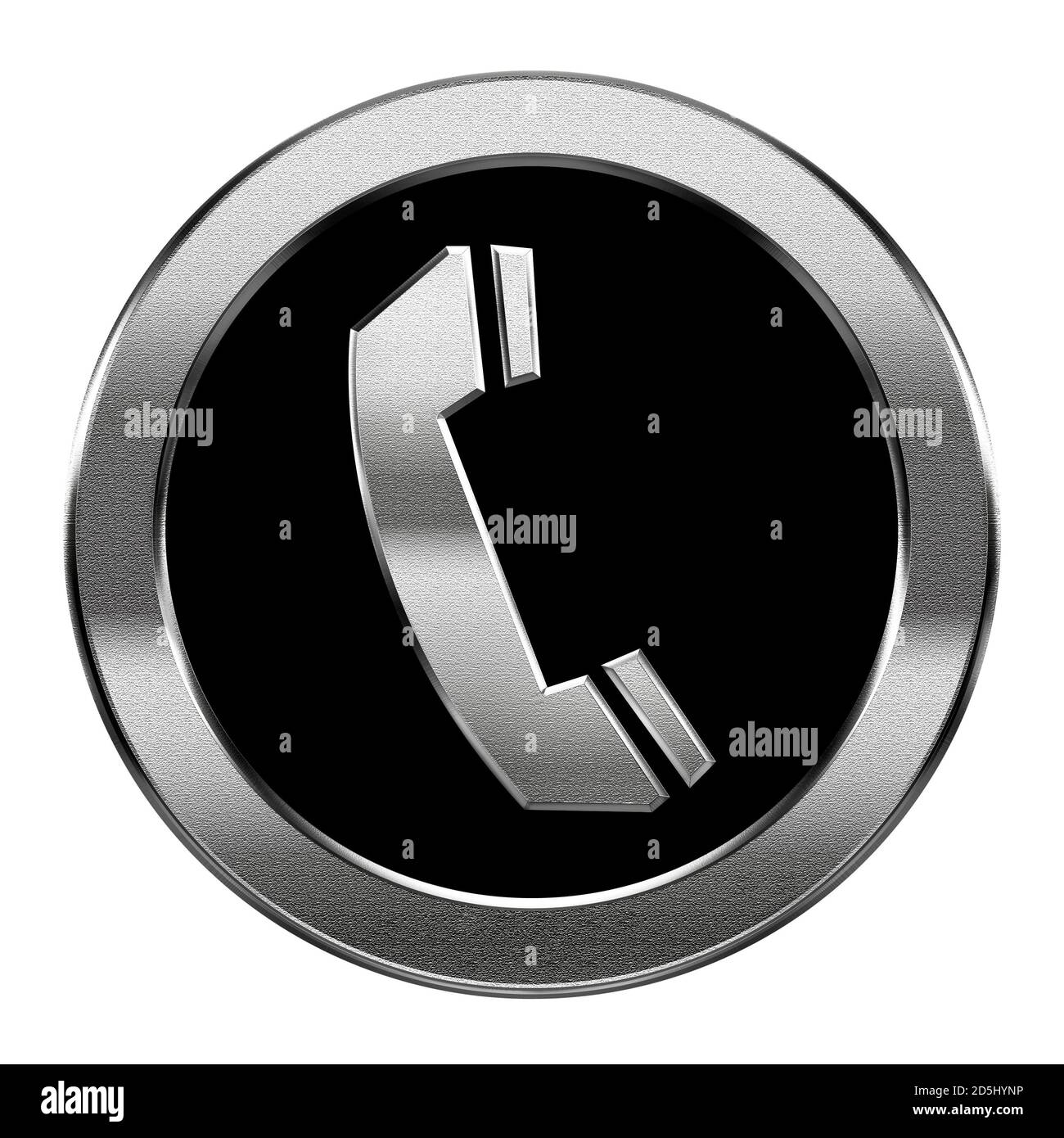 Silver handset icon isolated on hi-res stock photography and images - Alamy