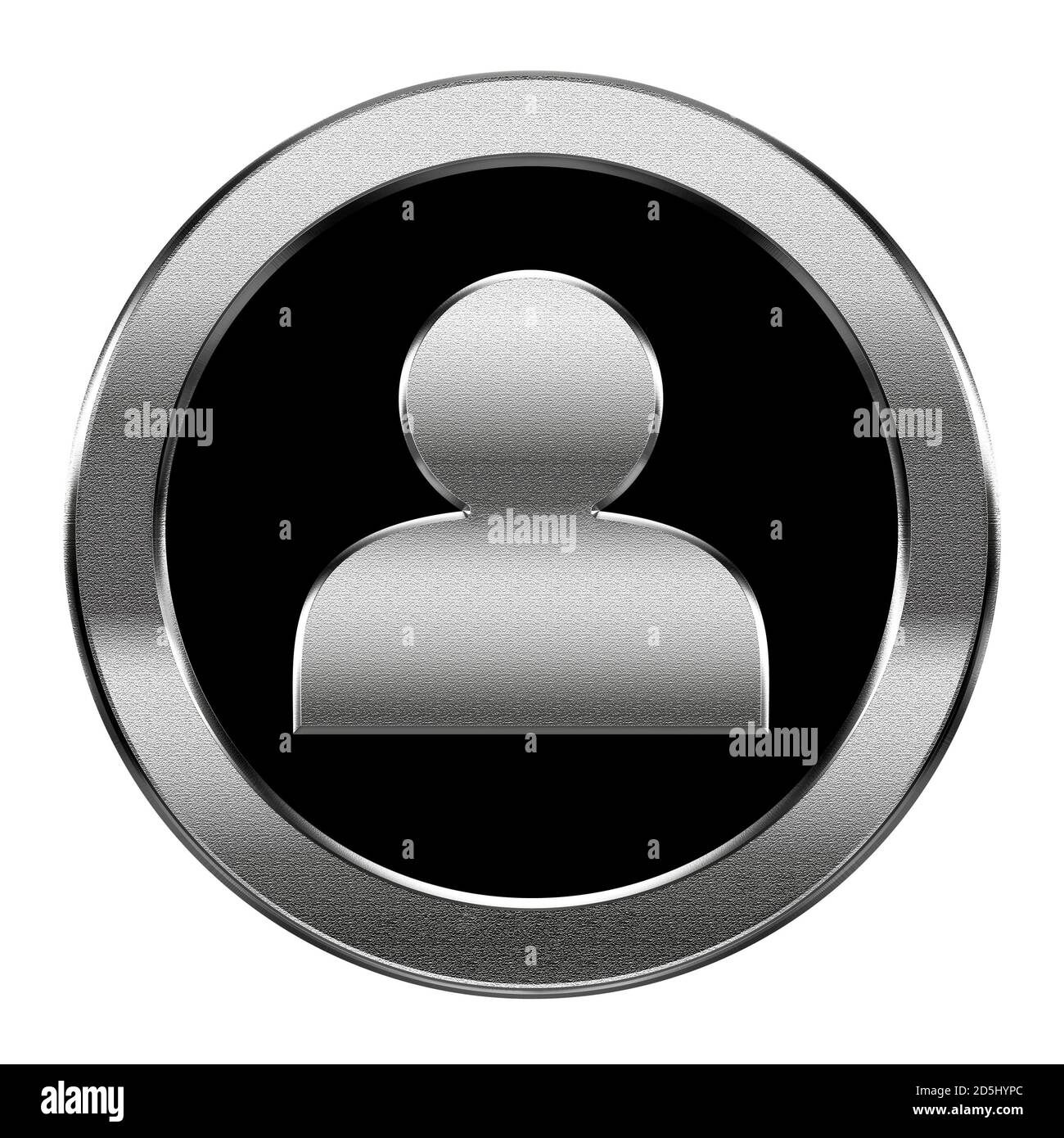 User icon silver, isolated on white background Stock Photo - Alamy