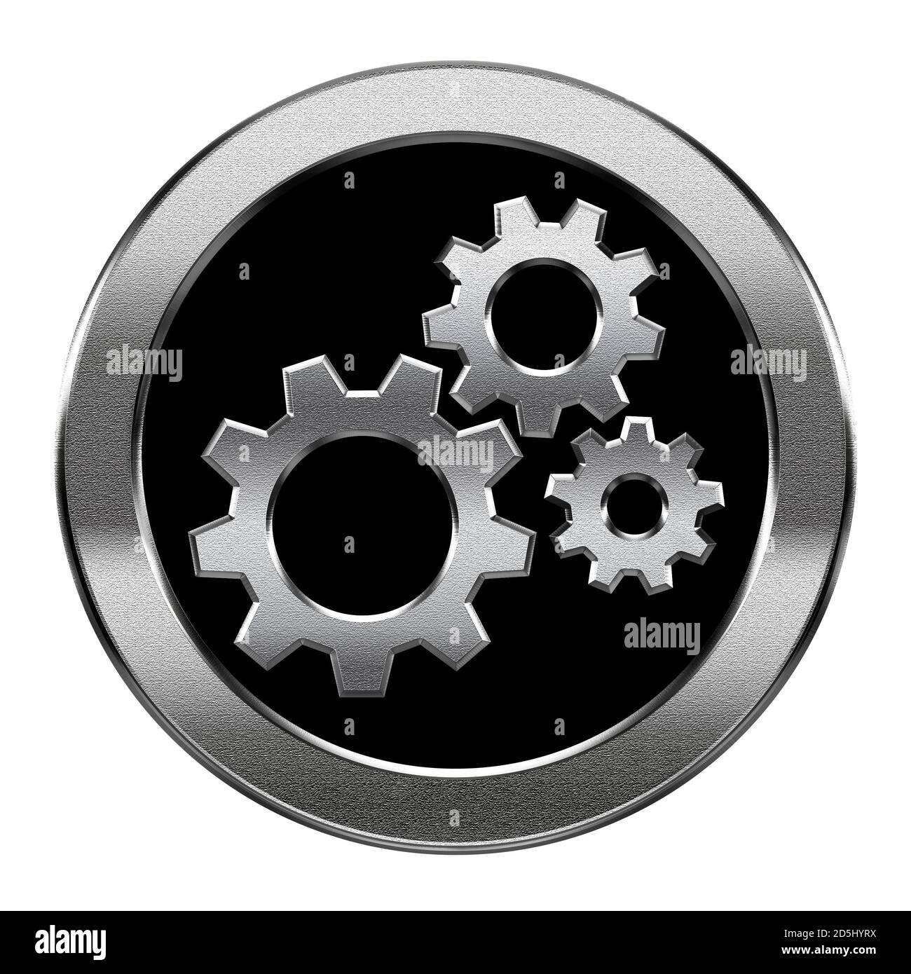 Tools icon silver, isolated on white background Stock Photo - Alamy