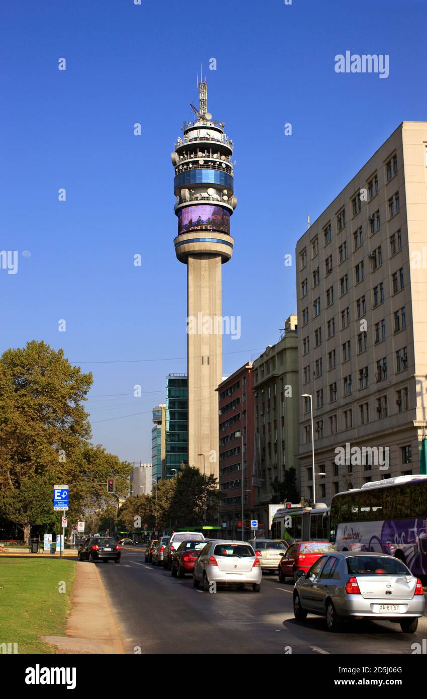 Santiago chile entel tower hi-res stock photography and images - Alamy