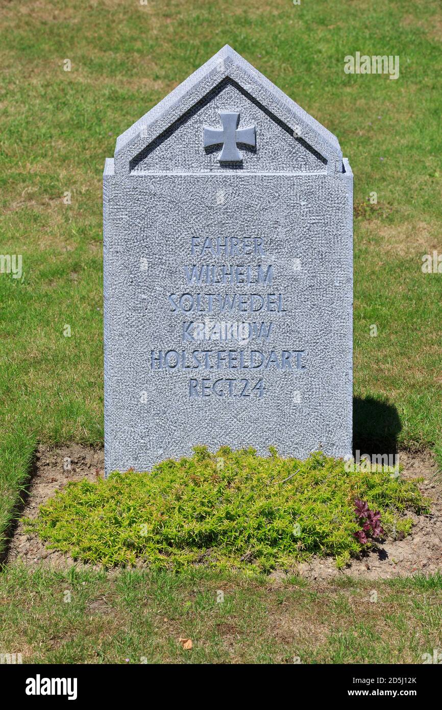 Tombstone of WWI private Wilhelm Soltwedel of the 24th (Holstein) Field ...
