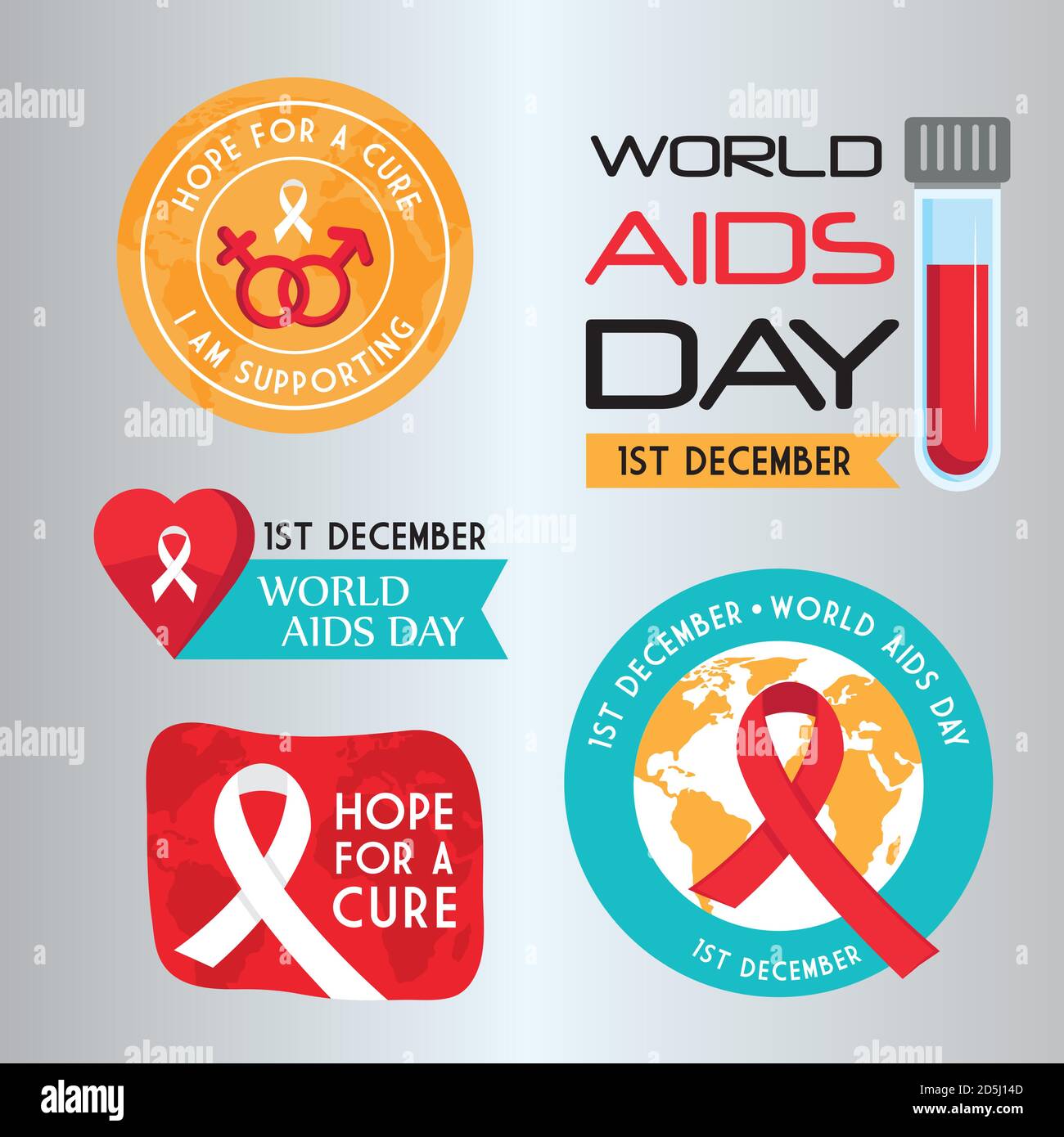 World aids day set of icons vector design Stock Vector Image & Art - Alamy