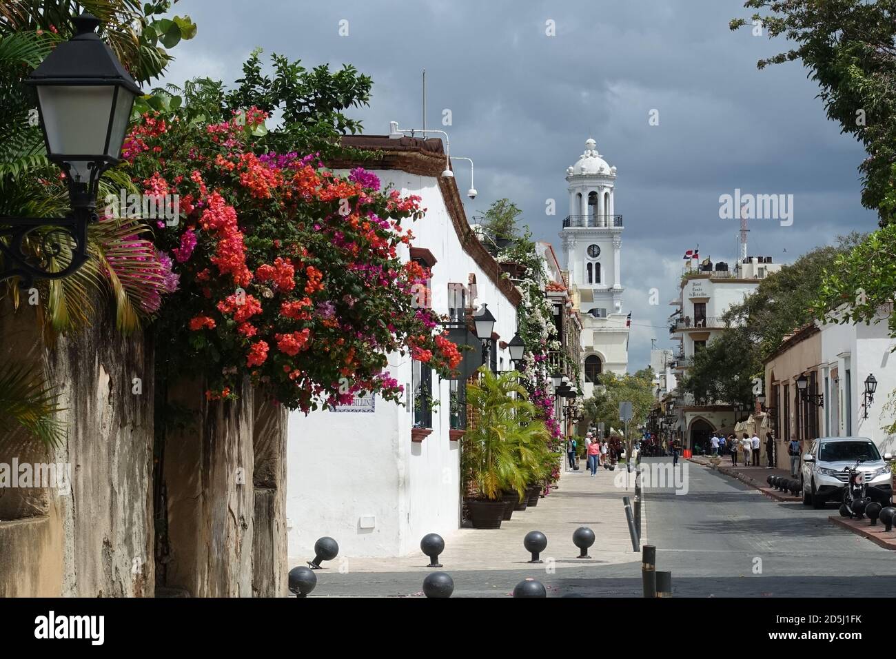 Dominican Republic Santo Domingo - City or town hall view along the ...