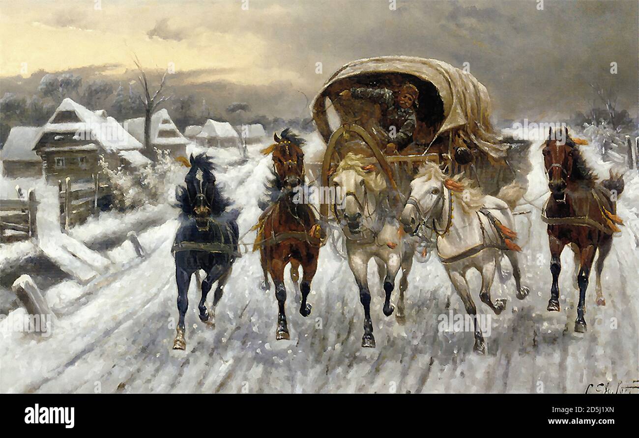 Baumgartner-Stoiloff Adolf - a Russian Caravan Racing in the Snow ...