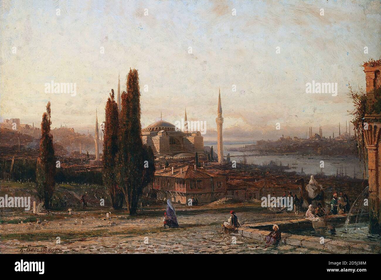 Bogoljuboff Alexei Petrovich - View of Constantinople - Russian School ...