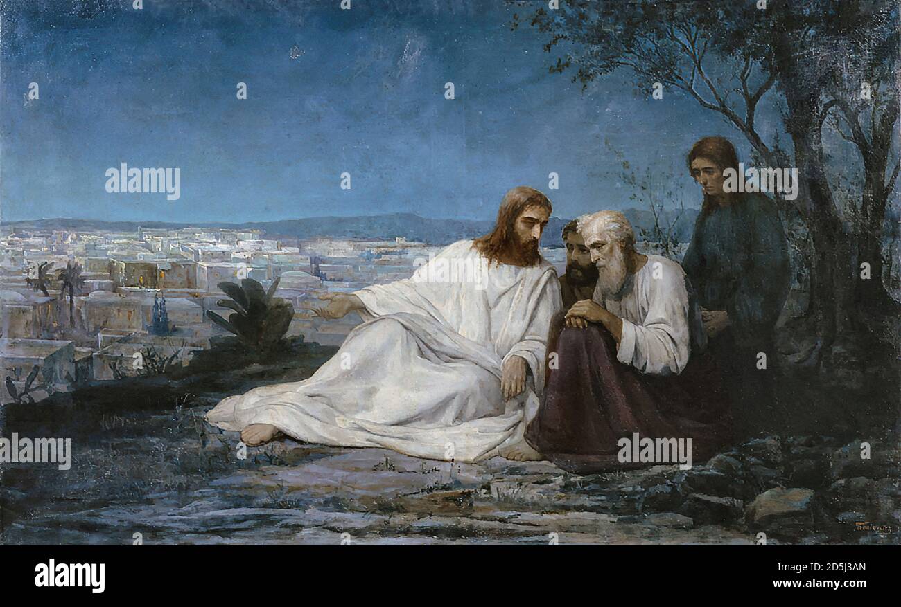 Botkin Mikhail Petrovich - Christ Talking with His Disciples - Russian ...