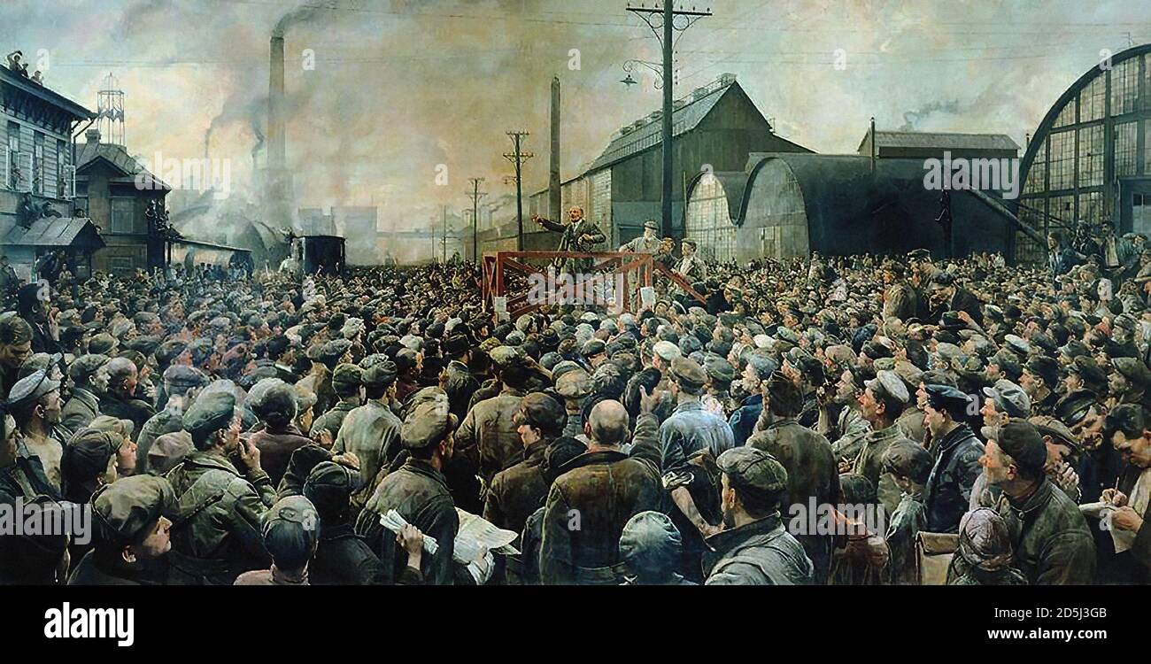 Brodsky Isaak - Vladimir Lenin at the Rally of Putilov Plant Workers in ...