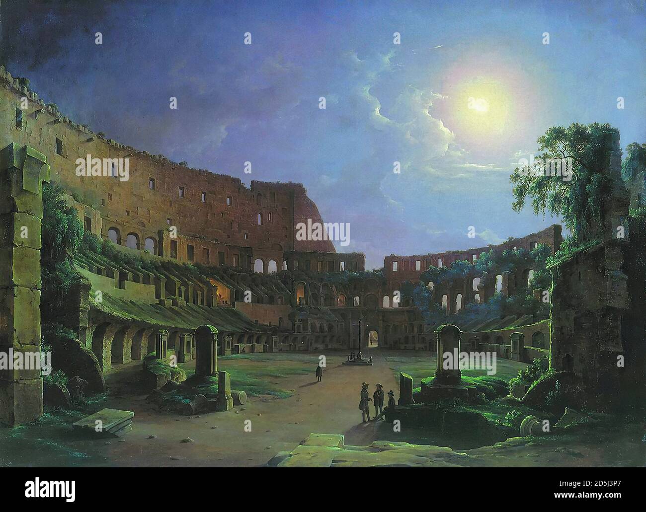 Chernetsov Nikanor - the Colosseum in Moonlight - Russian School - 19th ...