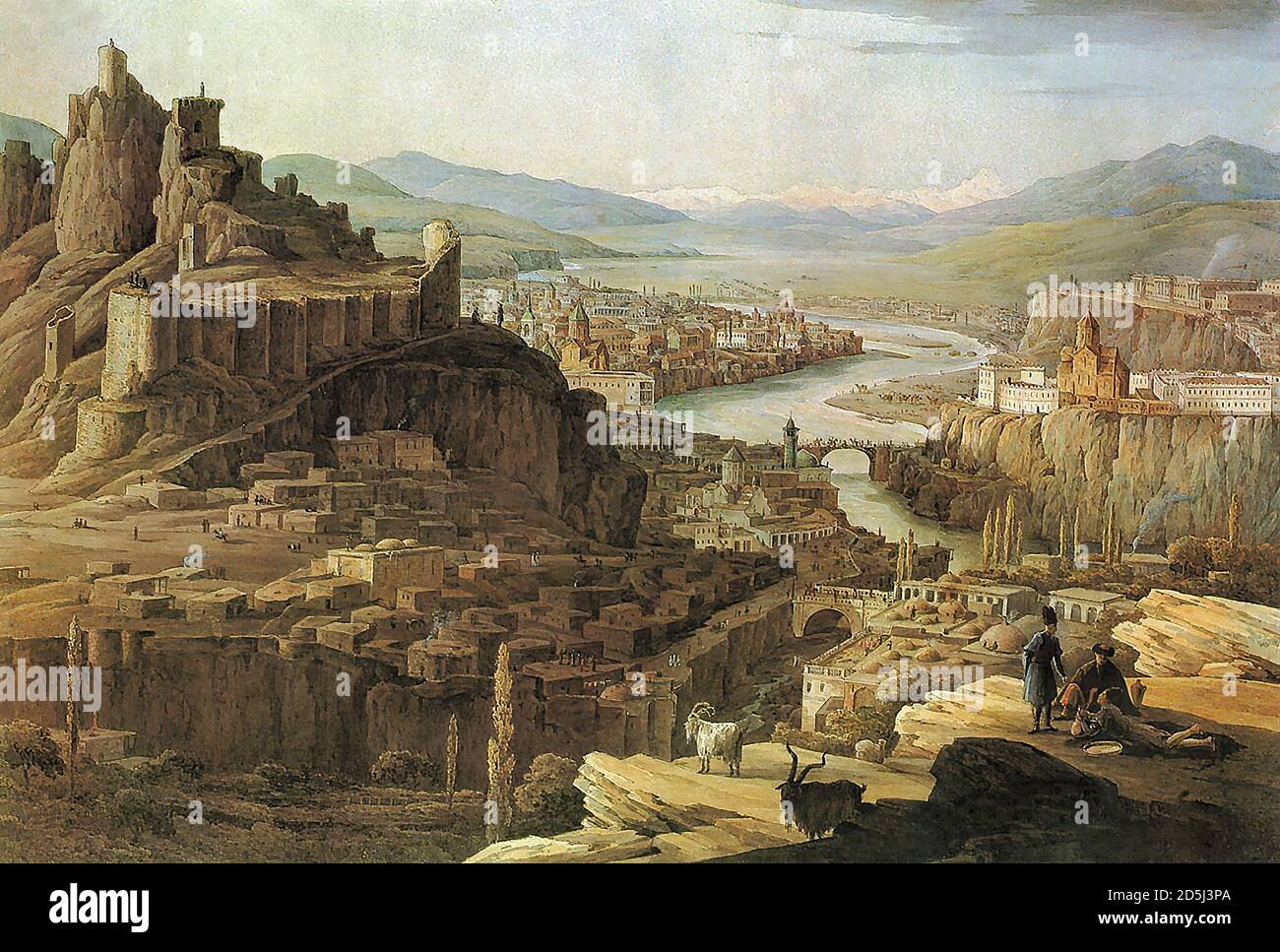 Chernetsov Nikanor - View of Tiflis 2 - Russian School - 19th Century ...