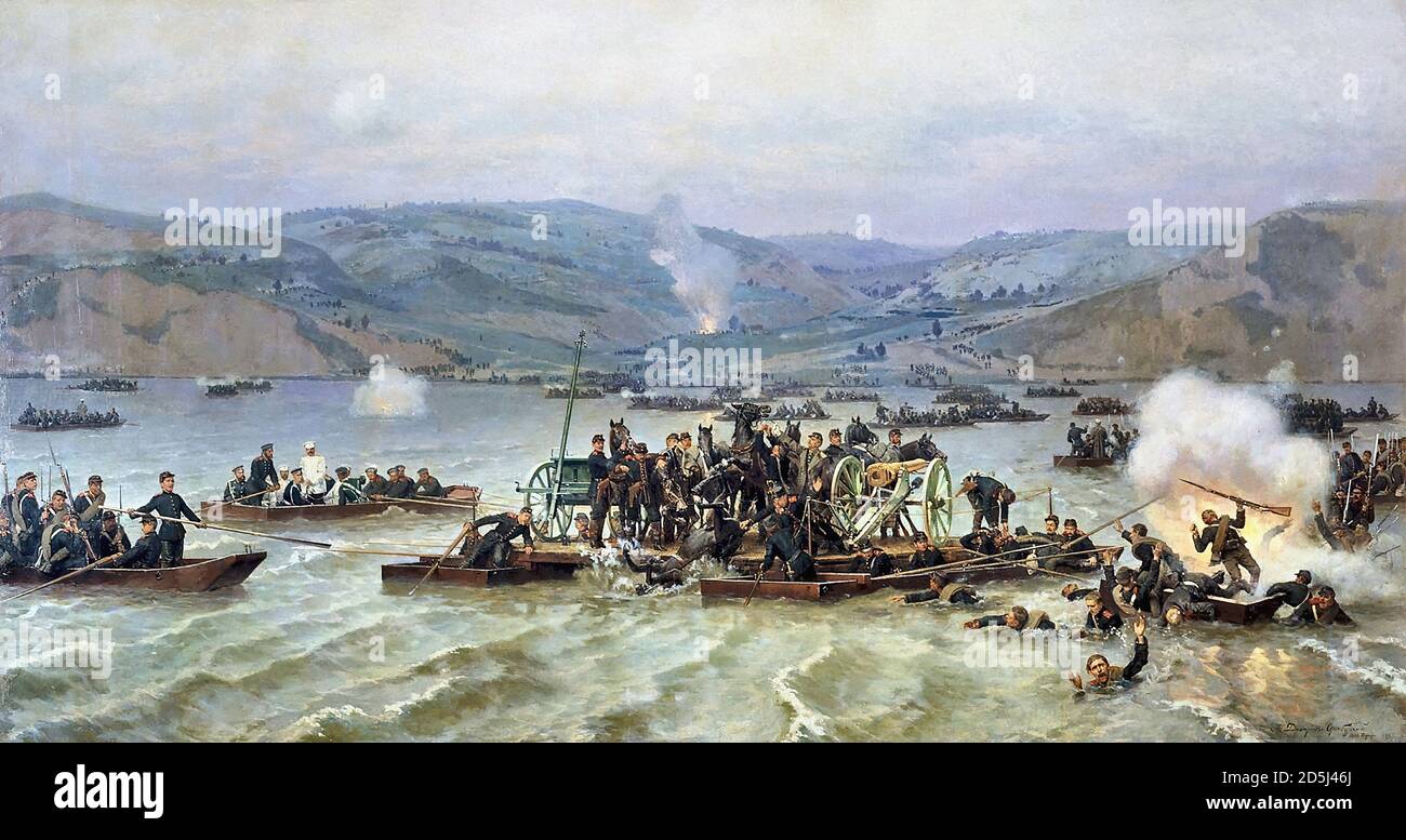 Dmitriev-Orenburgski Nikolai - the Russian Crossing of the Danube near ...