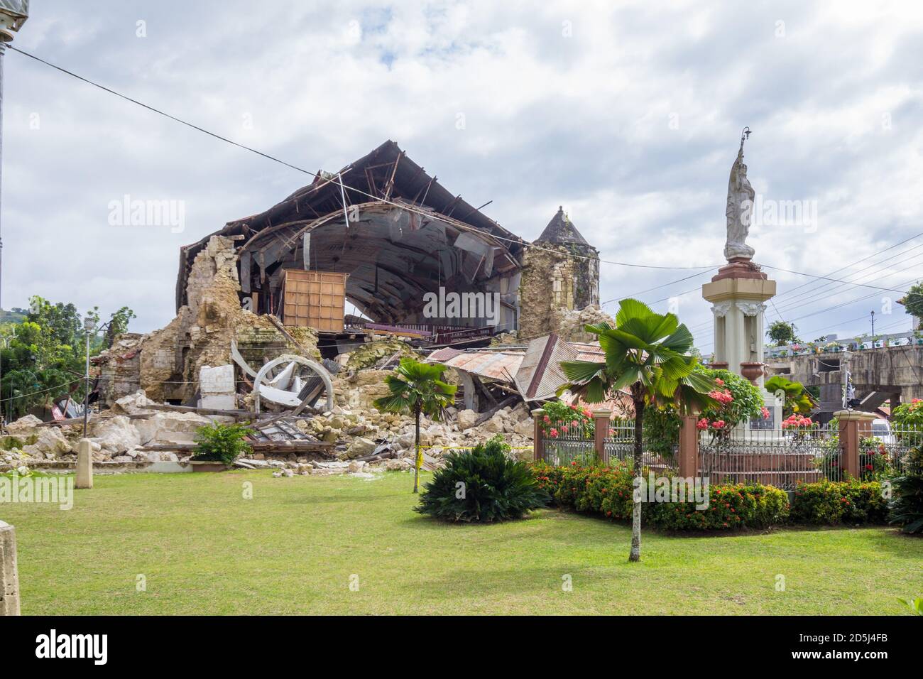 Ruins of the heritage church of Loboc in Bohol caused by a devastating ...