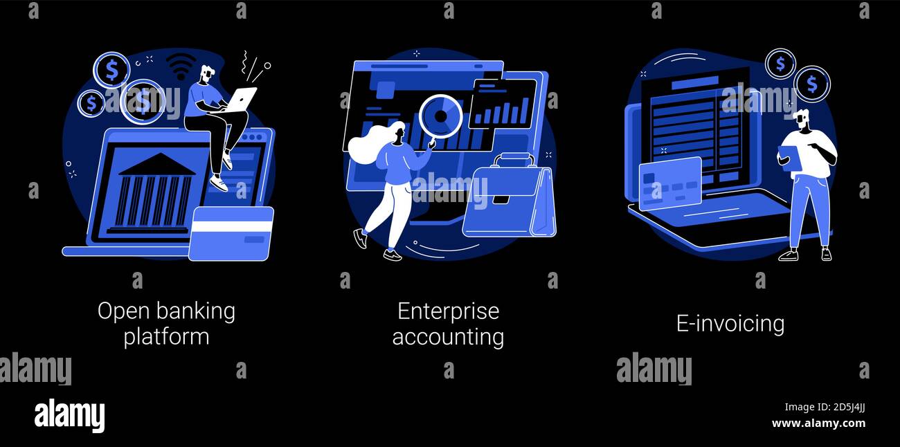 IT accounting system abstract concept vector illustrations Stock Vector ...