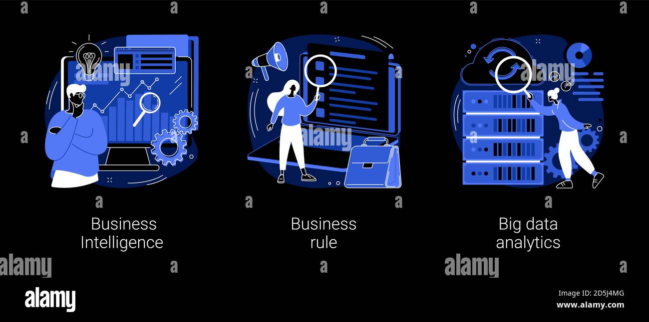 Enterprise strategy development abstract concept vector illustrations ...