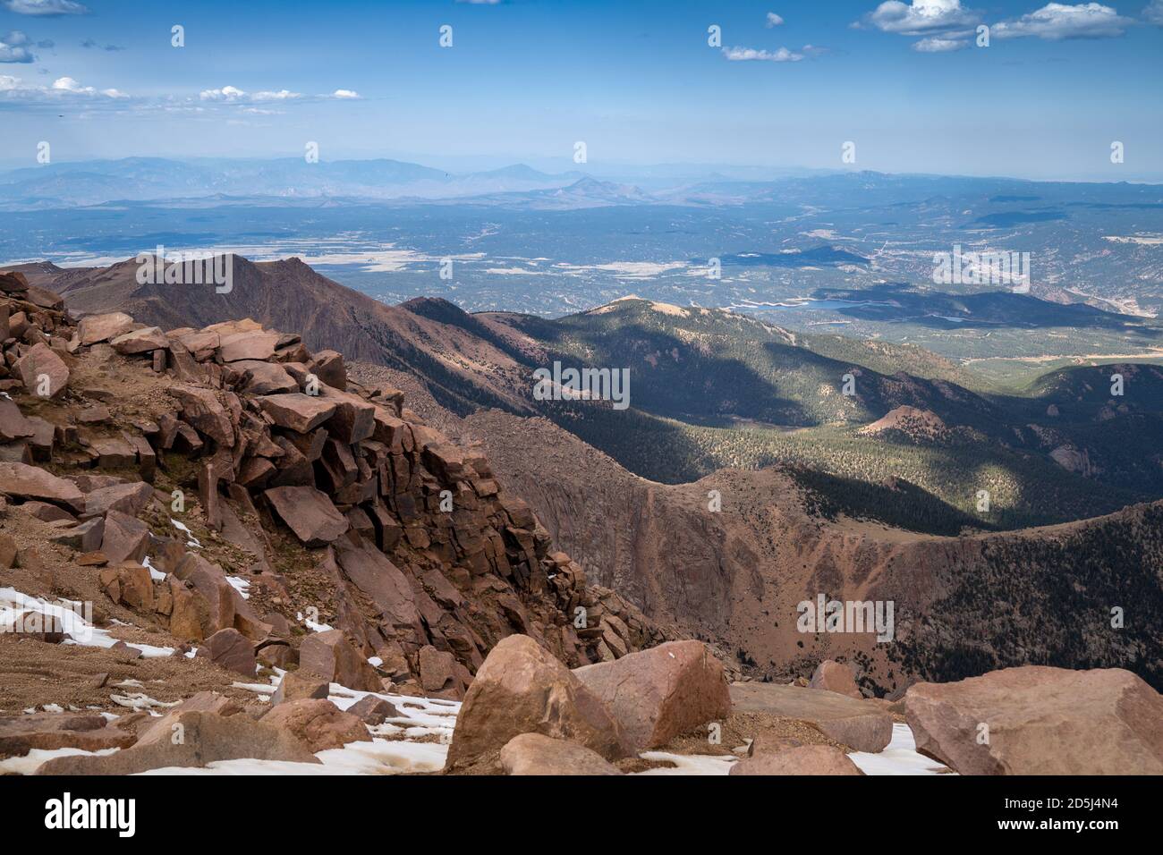 Summit of Pikes Peak (Americas Mountain) in Colorado, over 14,000 feet ...