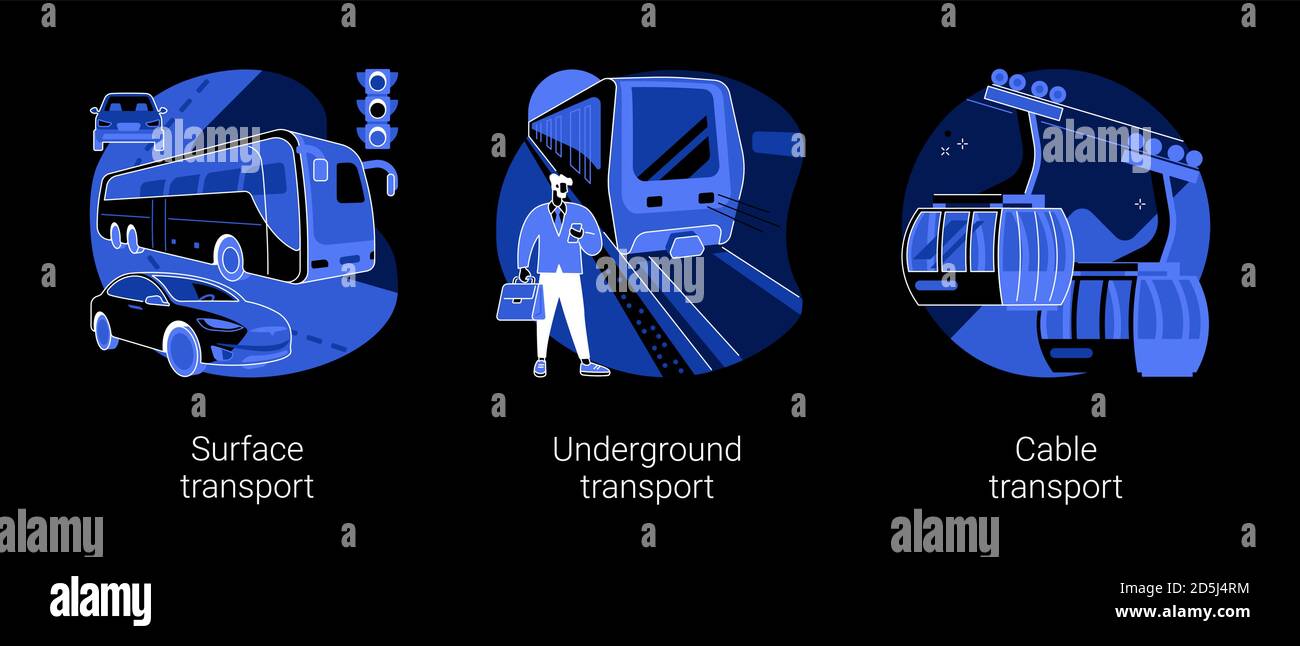 Public transport abstract concept vector illustrations Stock Vector ...