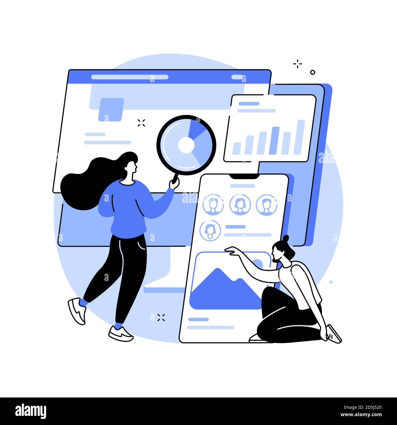 Marketing campaign management abstract concept vector illustration ...