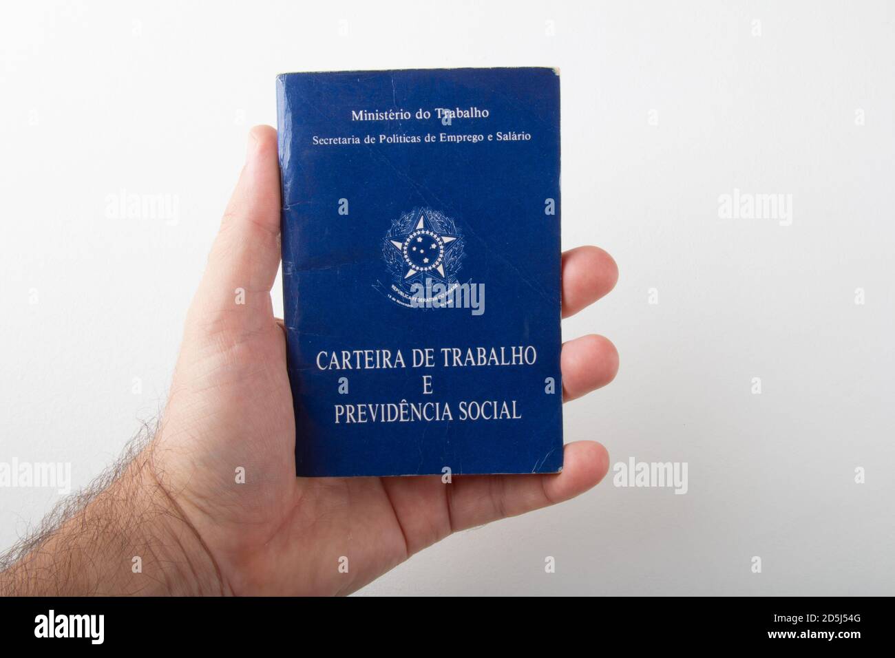 Bahia, Brazil. October 13, 2020. Brazilian work permit. Written in ...