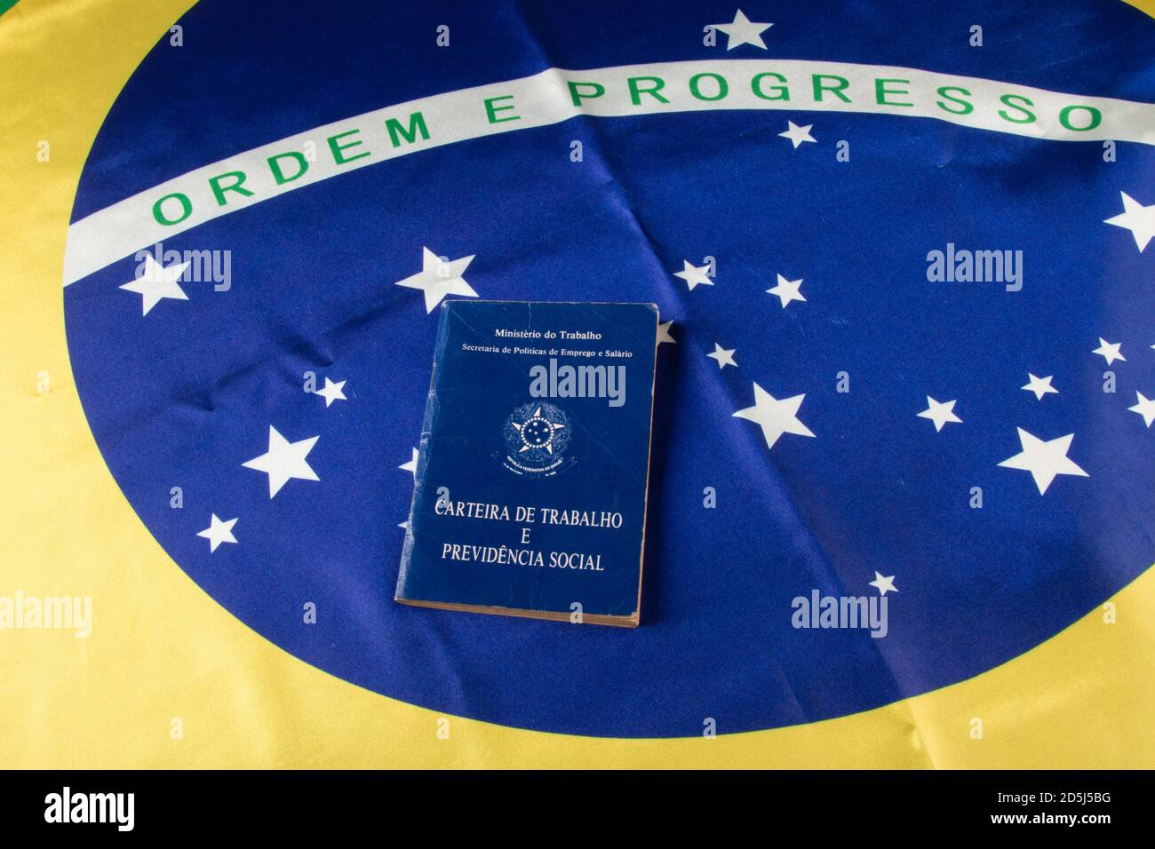 Bahia, Brazil. October 13, 2020. Brazilian work permit. Written in ...