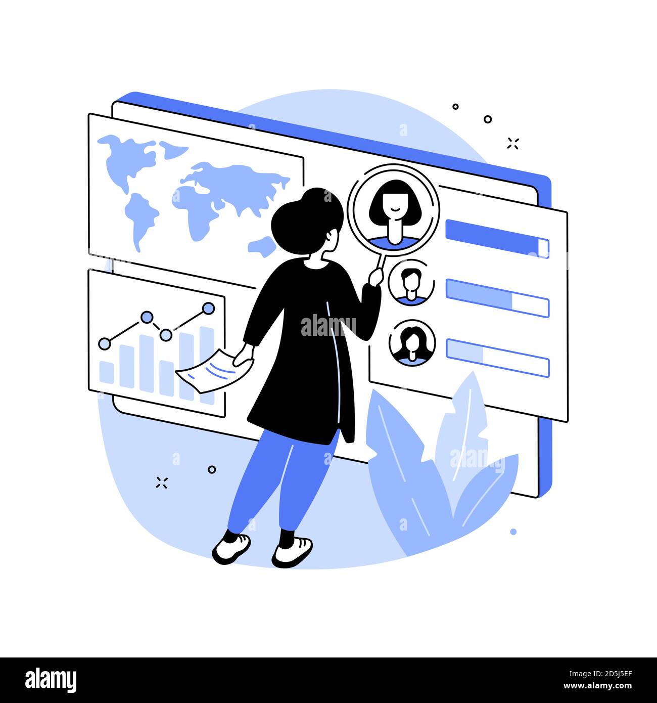 Business intelligence dashboard abstract concept vector illustration ...