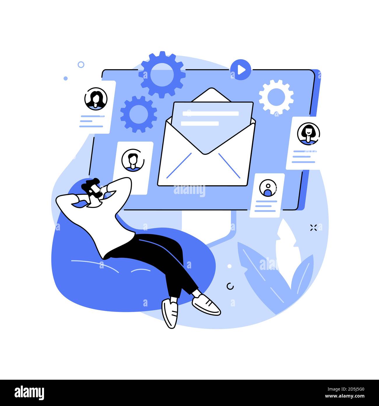 Marketing Automation System Abstract Concept Vector Illustration Stock