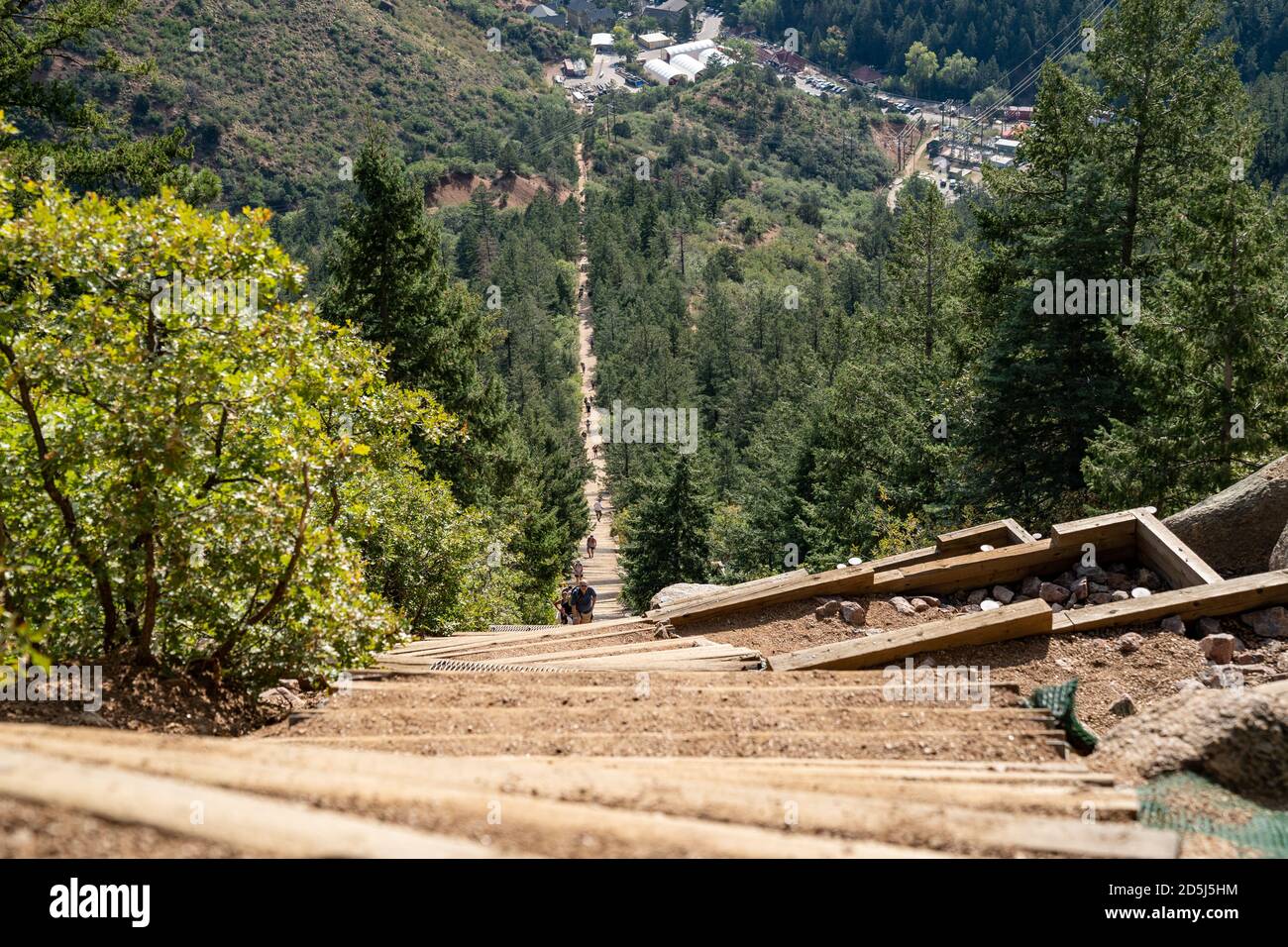 Manitou Springs, Colorado - September 15, 2020: The old railroad ties ...