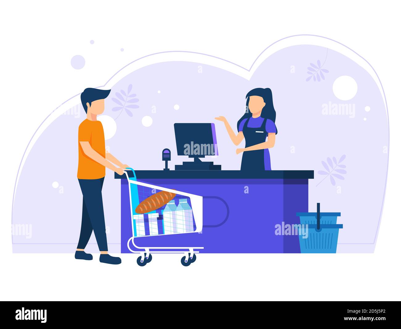 Checkout line queue cashier customers hi-res stock photography and ...