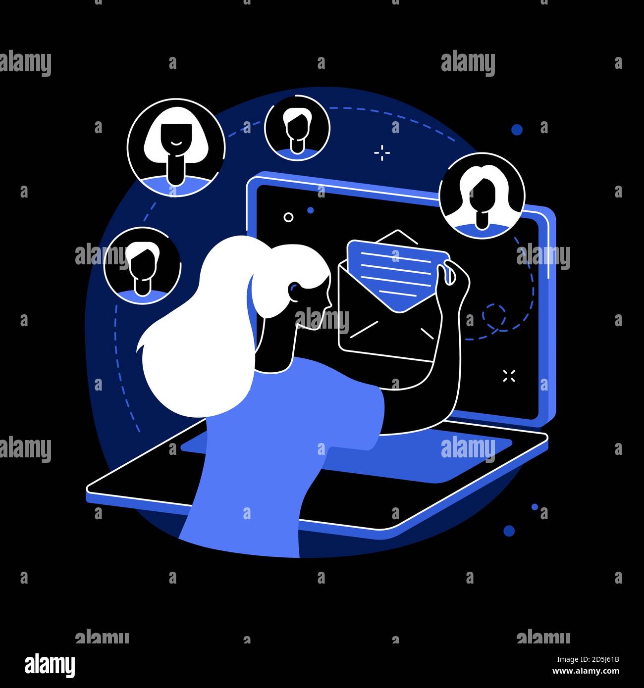 Email marketing abstract concept vector illustration Stock Vector Image ...