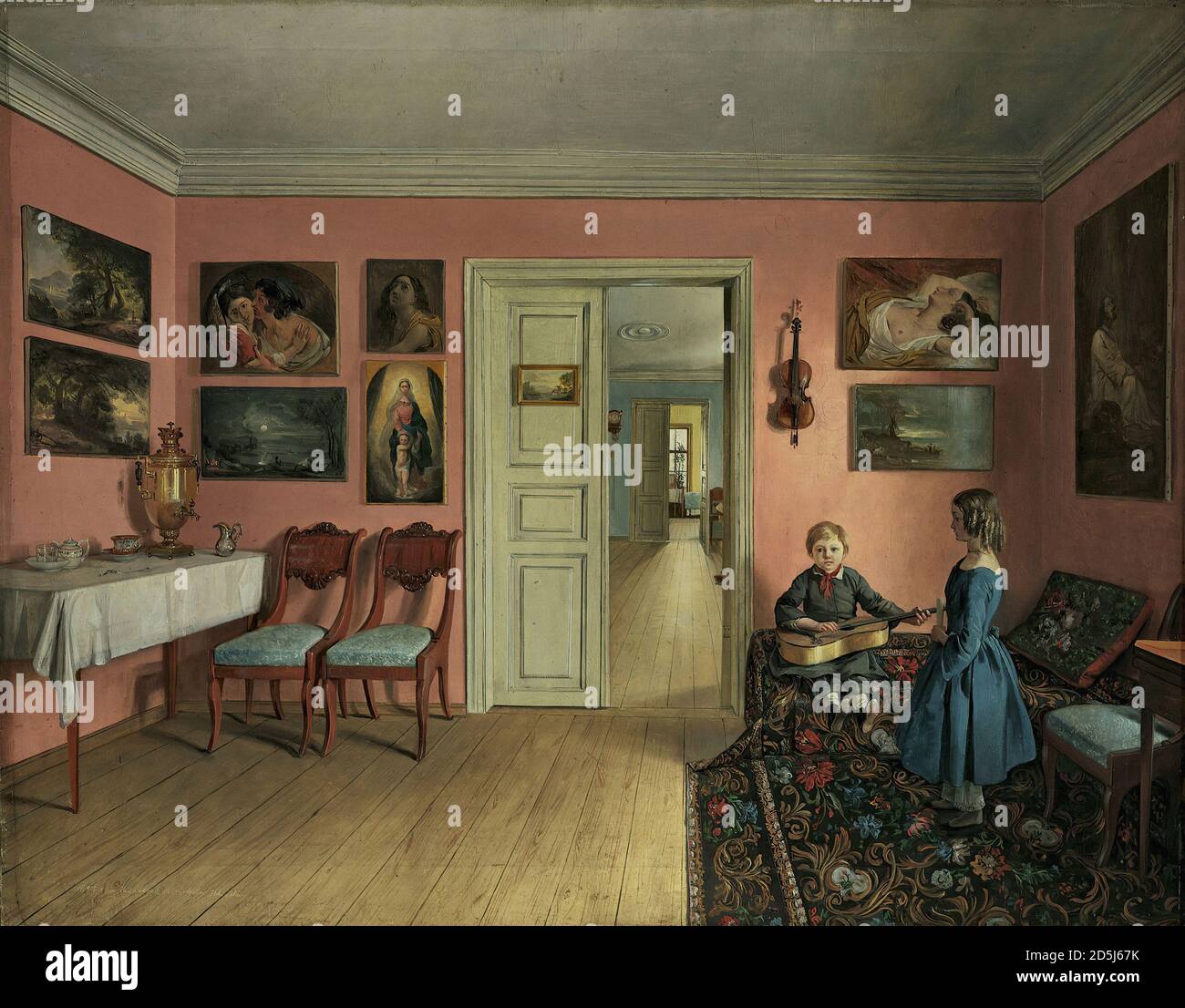 Khrutsky Ivan - Interior of the Artist's House - Russian School - 19th ...