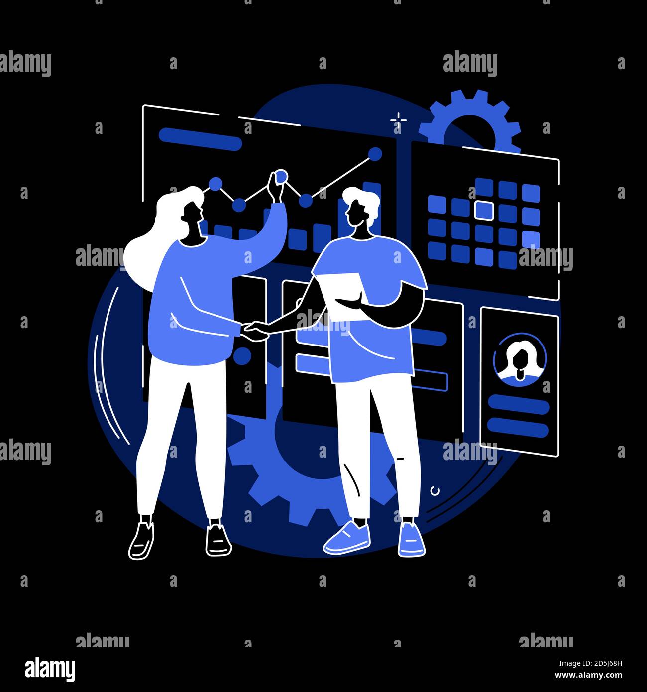 Customer relationship management abstract concept vector illustration ...